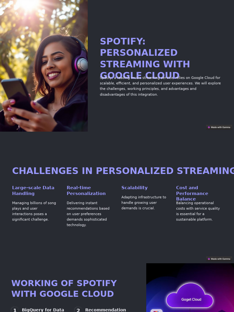Spotify Personalized Streaming With Google Cloud | PDF | Cloud Computing | Scalability