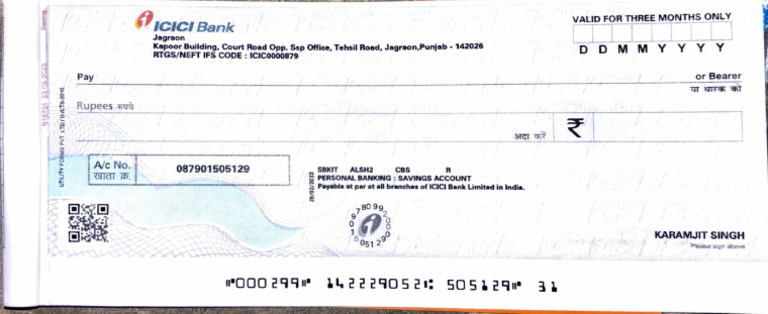 Karamjit Singh Cheque | PDF