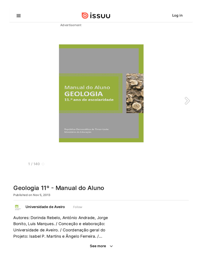 Geologia 11º - Manual Do Aluno by Universidade de Aveiro - Issuu | PDF
