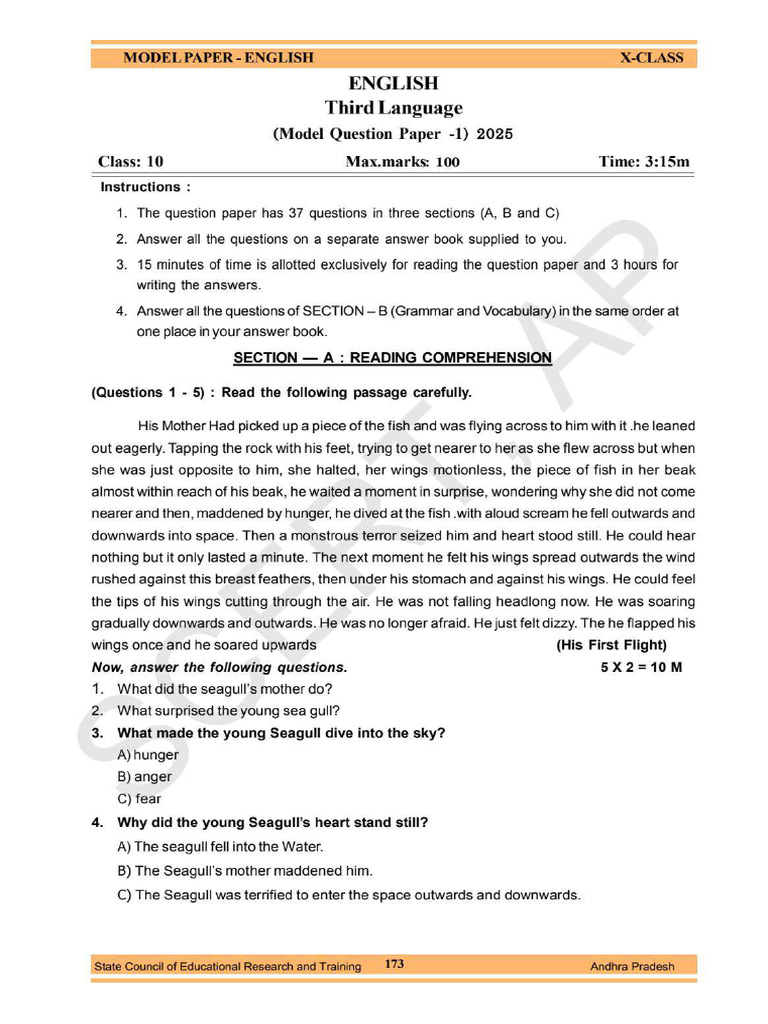 SSC SERT Model Papers With Answers | PDF