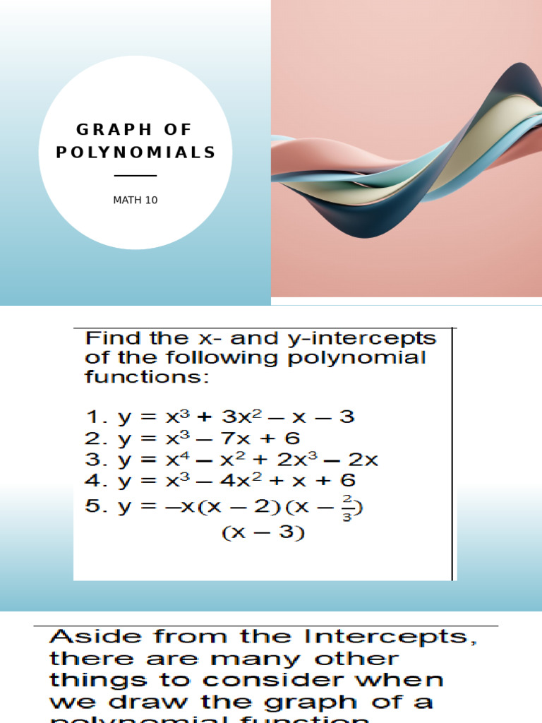 Graph of Polynomials | PDF