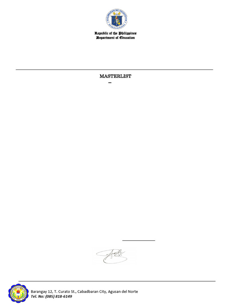 STEM 11 Mendeleev Masterlist | PDF