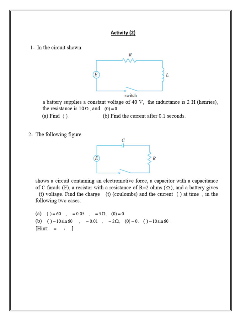 Circuit Analysis: Inductance and Capacitance | PDF