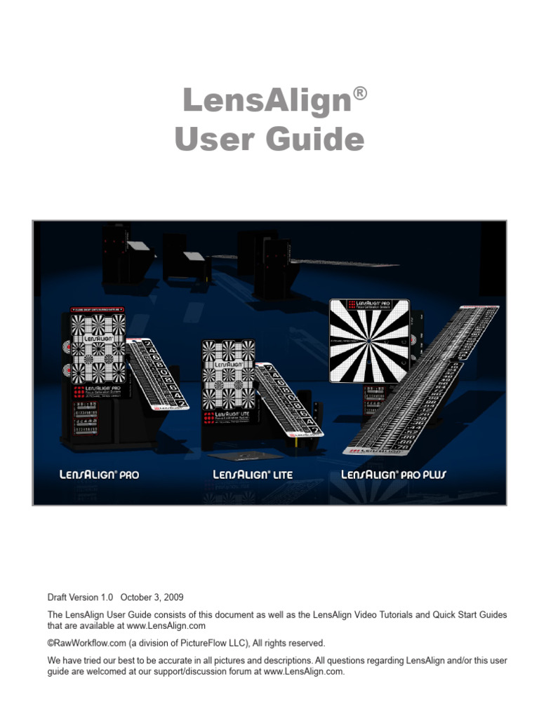 LensAlign User Guide | PDF | Autofocus | Camera Lens