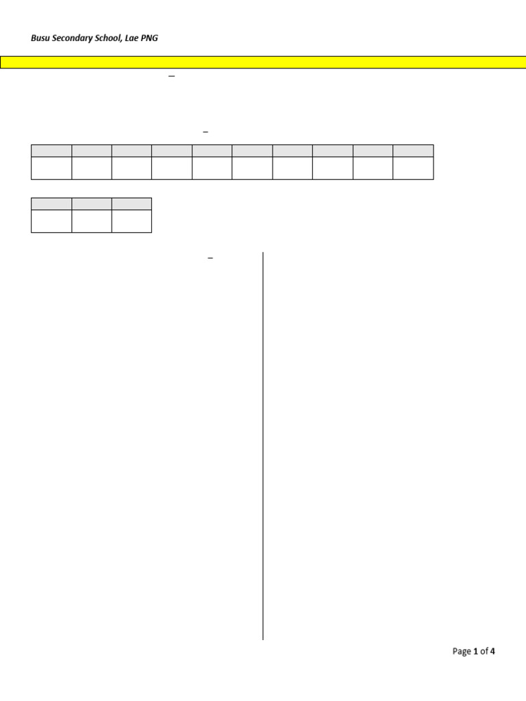 Term 3 Physics Exam Answer Sheet 2024 | PDF | Physics | Mechanics