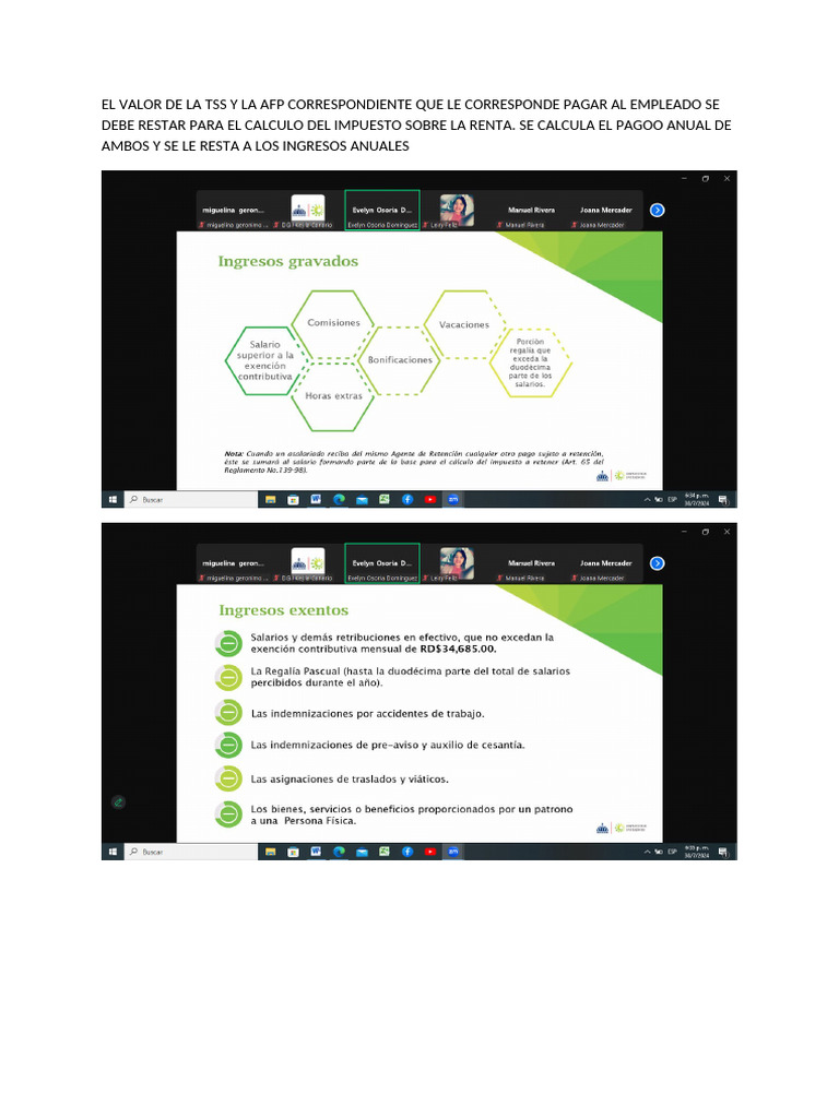 DGII Taller ISR y Retribuciones Complementarias | PDF