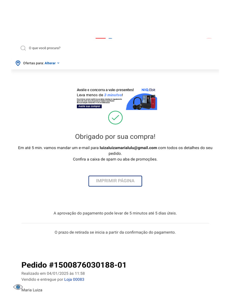 Pedido confirmado | PDF