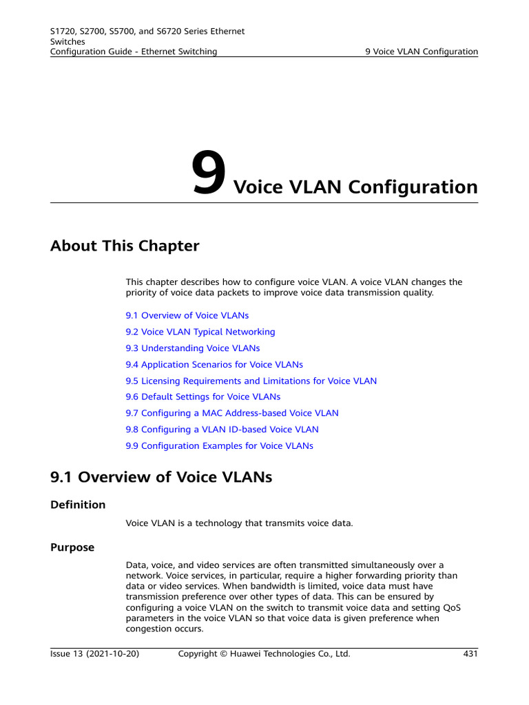 01-09 Voice VLAN Configuration | PDF | Network Switch | Computer Network