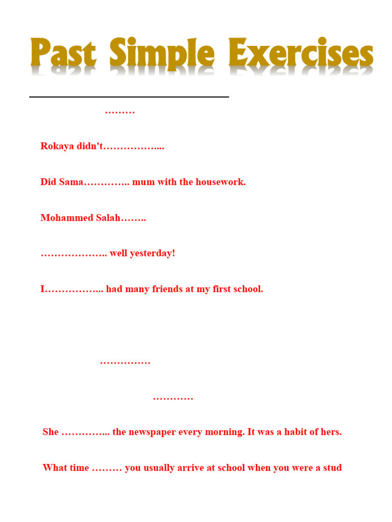 past simple exercise | PDF