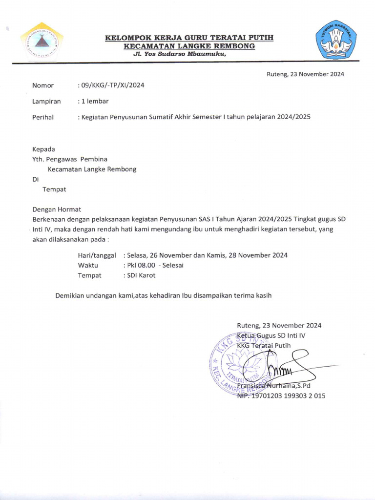 Undangan Pengawas | PDF