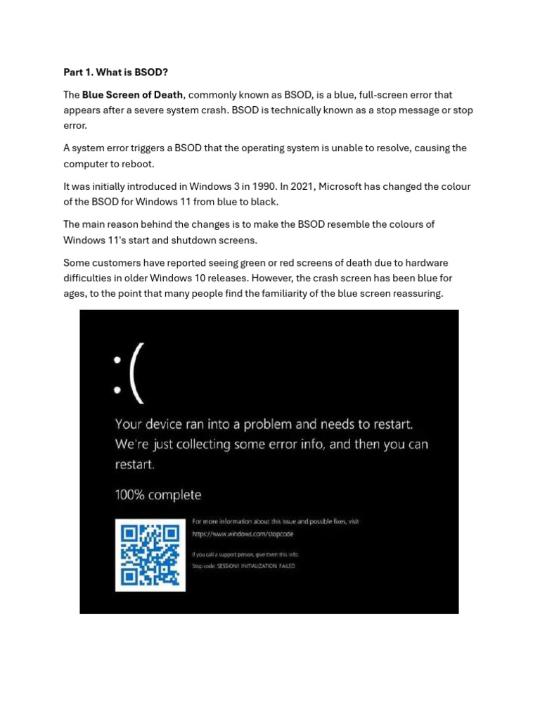 ITSupport Windows11 Troubleshooting BSOD TechTips 1737687844 | PDF | Computer Architecture ...