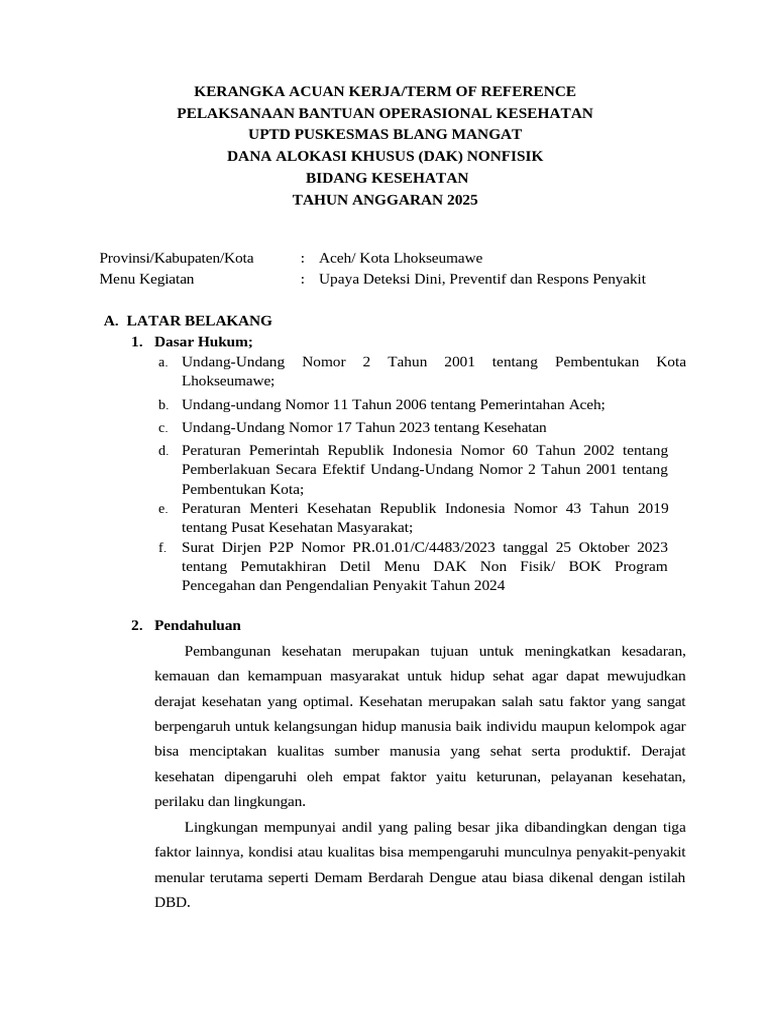 1 Tor DBD PKM Blang Mangat 2025 | PDF