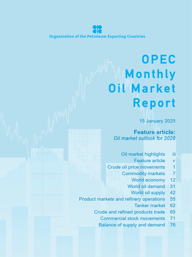 Opec Momr January 2025 | PDF | West Texas Intermediate | Price Of Oil
