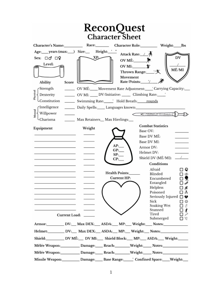 reconquest-character-sheets-pdf | PDF