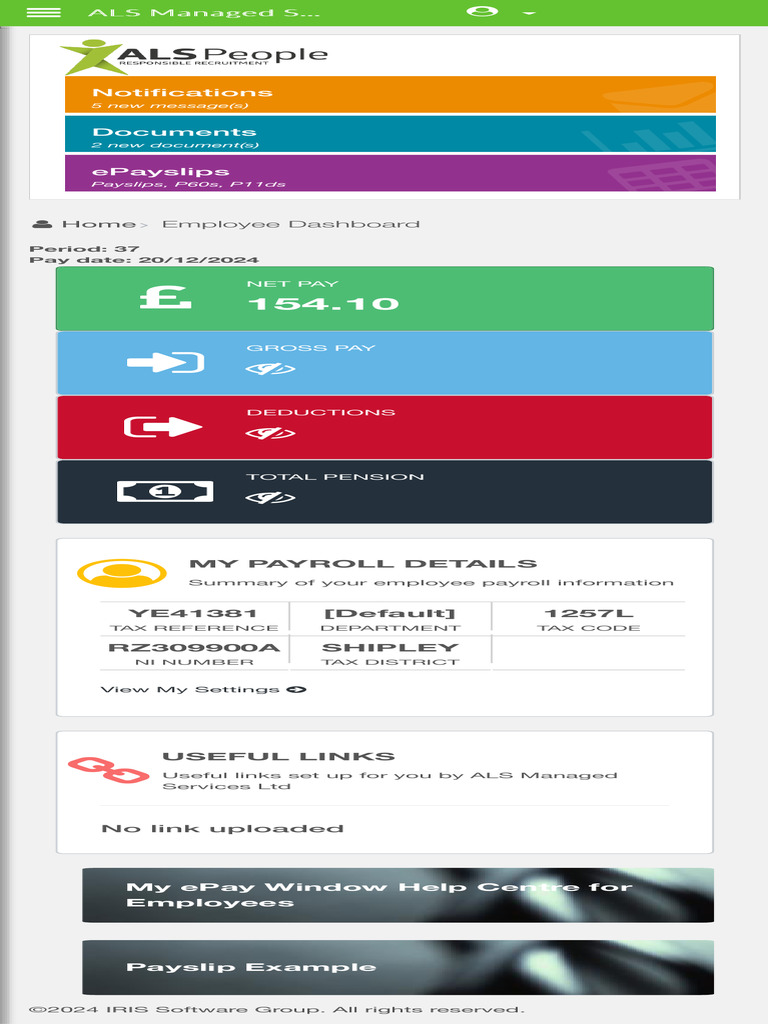 myePayWindow Secure Payslips and Payroll Collaboration IRIS ...
