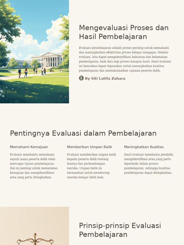 Mengevaluasi Proses Dan Hasil Pembelajaran | PDF