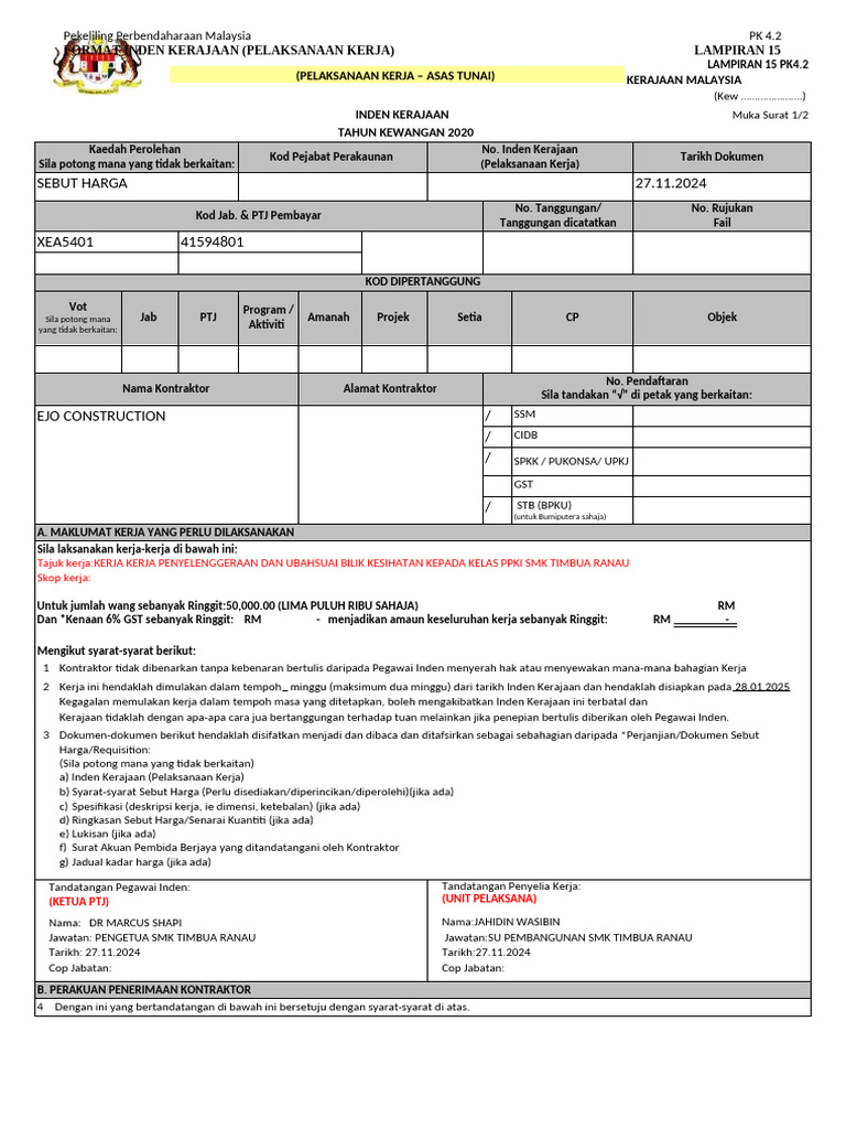 Borang-Inden Compress | PDF