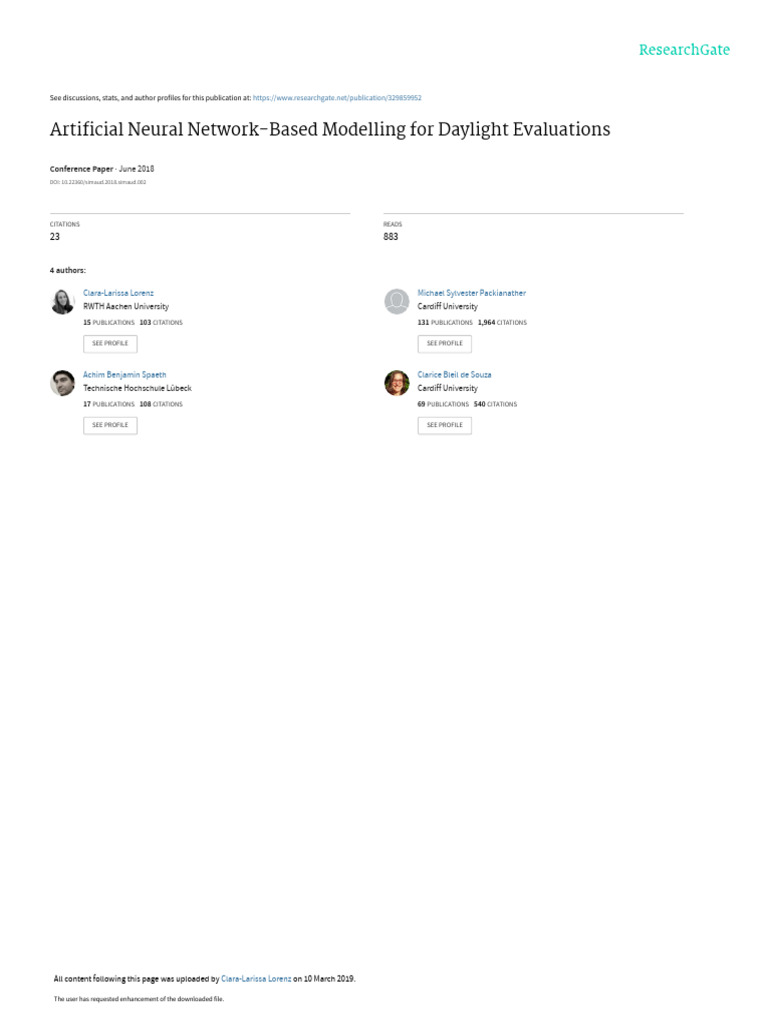 Daylight Evaluation with Neural Networks | PDF | Mean Squared Error ...