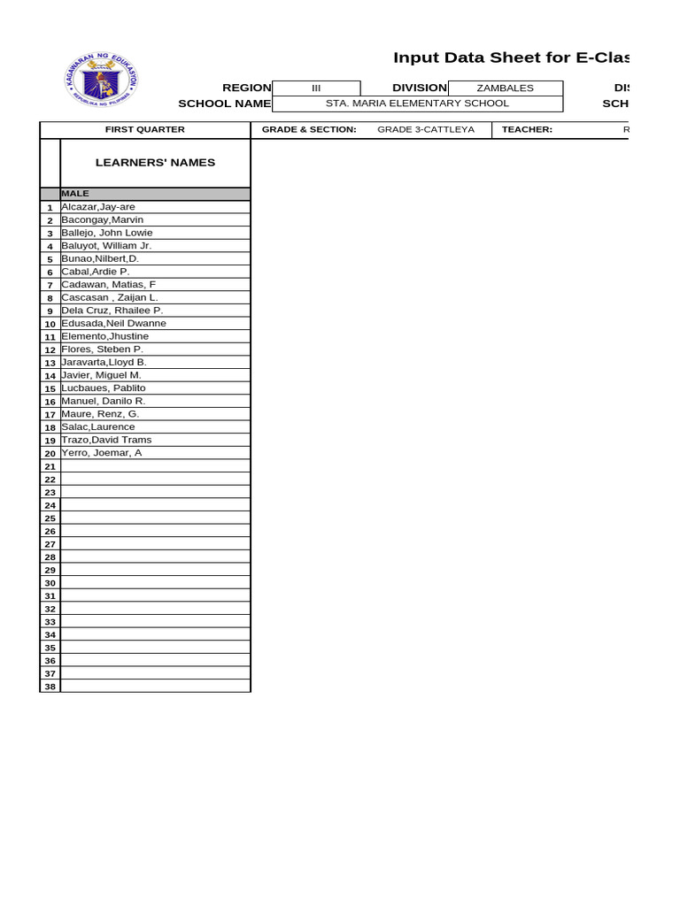 GRADE-3 - 1ST-QUARTER-24-25 - Template | PDF