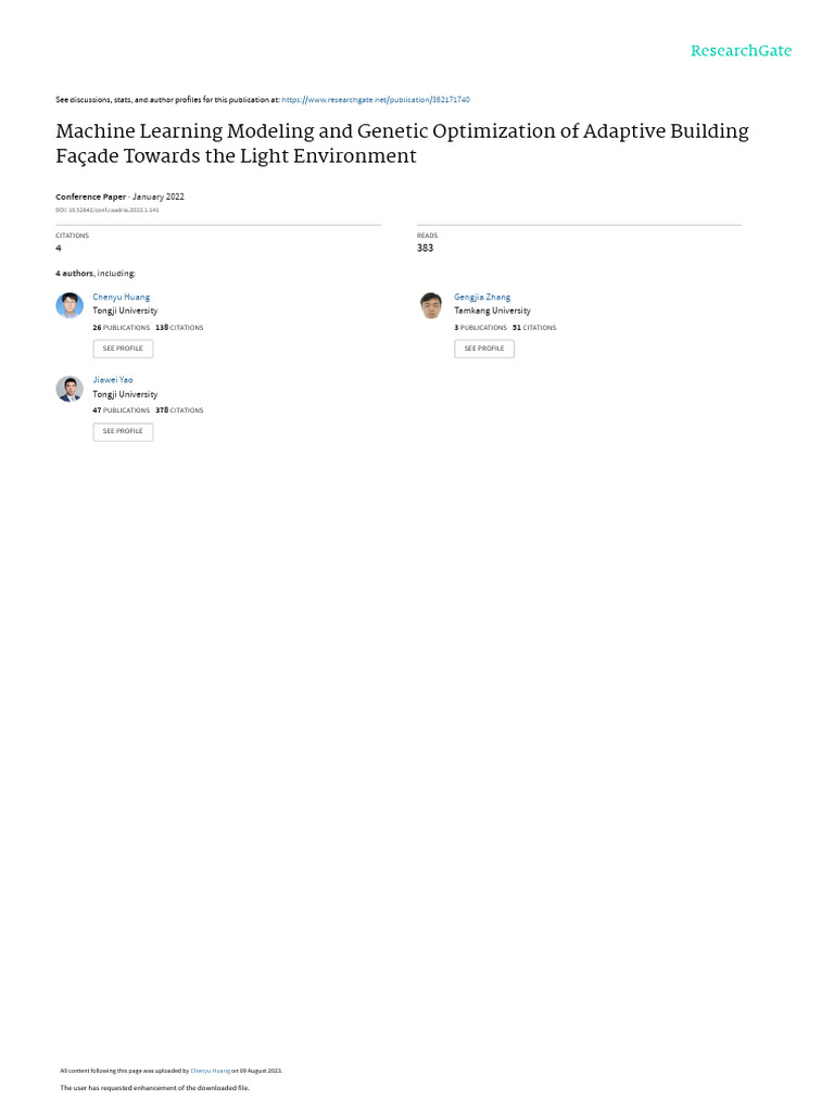 Machine Learning Modeling and Genetic Optimization | PDF | Machine Learning | Simulation