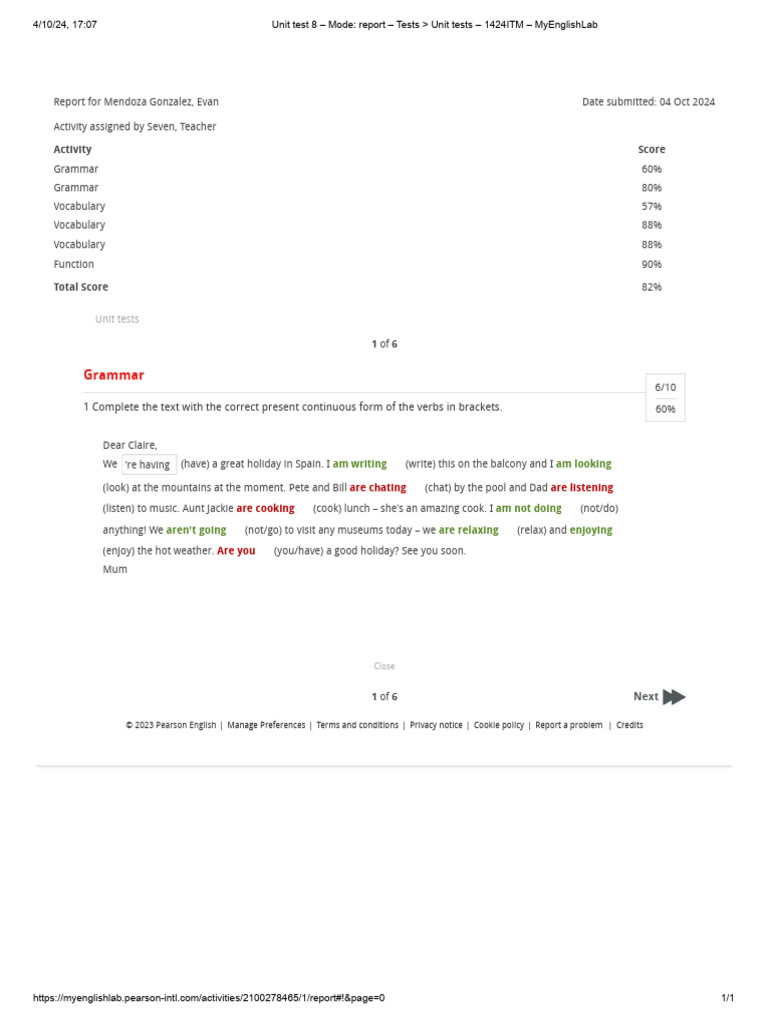 Unit Test 8 - Mode - Report - Tests - Unit Tests - 1424ITM ...