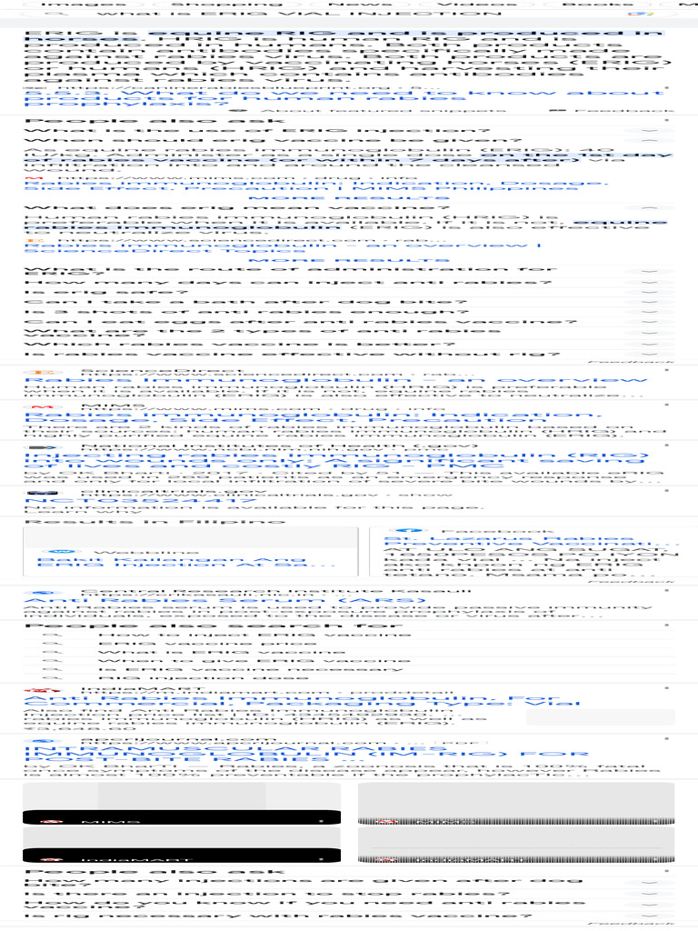 Rabies Immunoglobulin Guide | PDF | Rabies | Vaccines