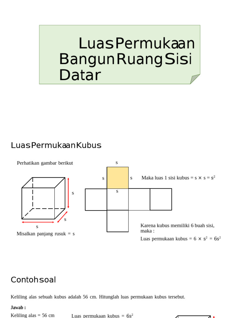 Luas Permukaan Bangun Ruang Sisi Datar | PDF