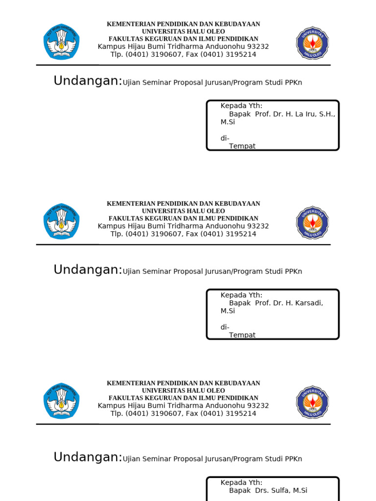 Amplop Undangan Proposal | PDF