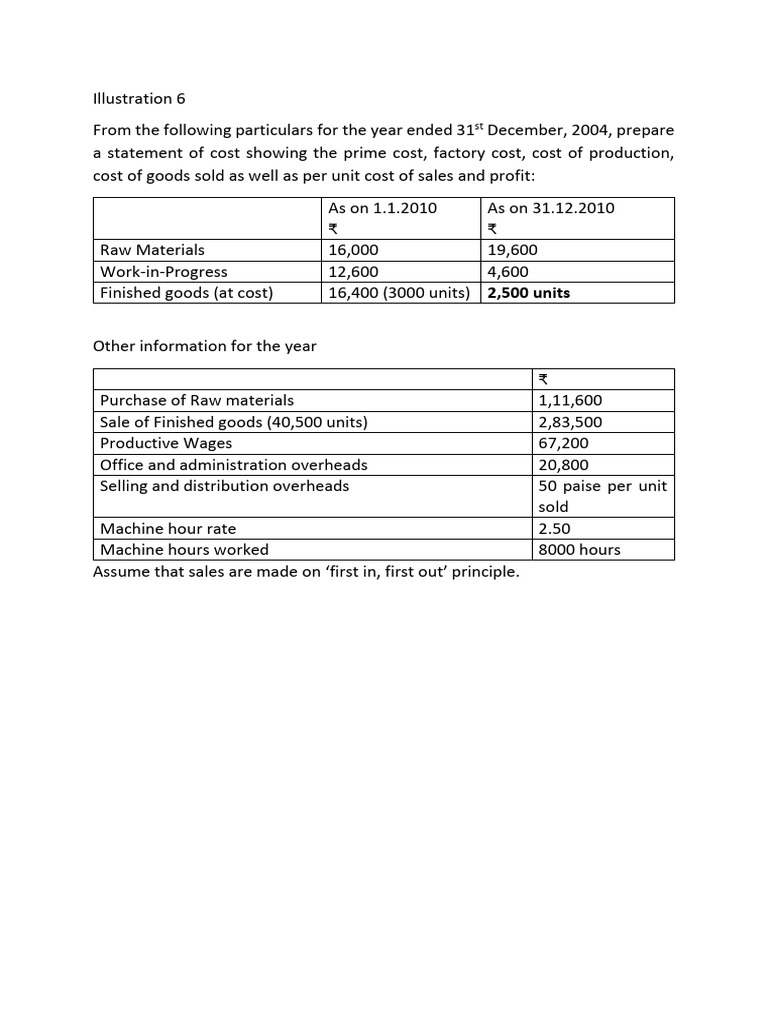 Cost Statement Preparation Guide | PDF | Cost Of Goods Sold | Business Economics