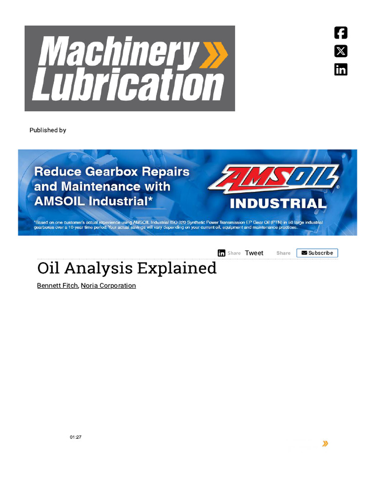 What Is Oil Analysis - Machinery Lubrication | PDF