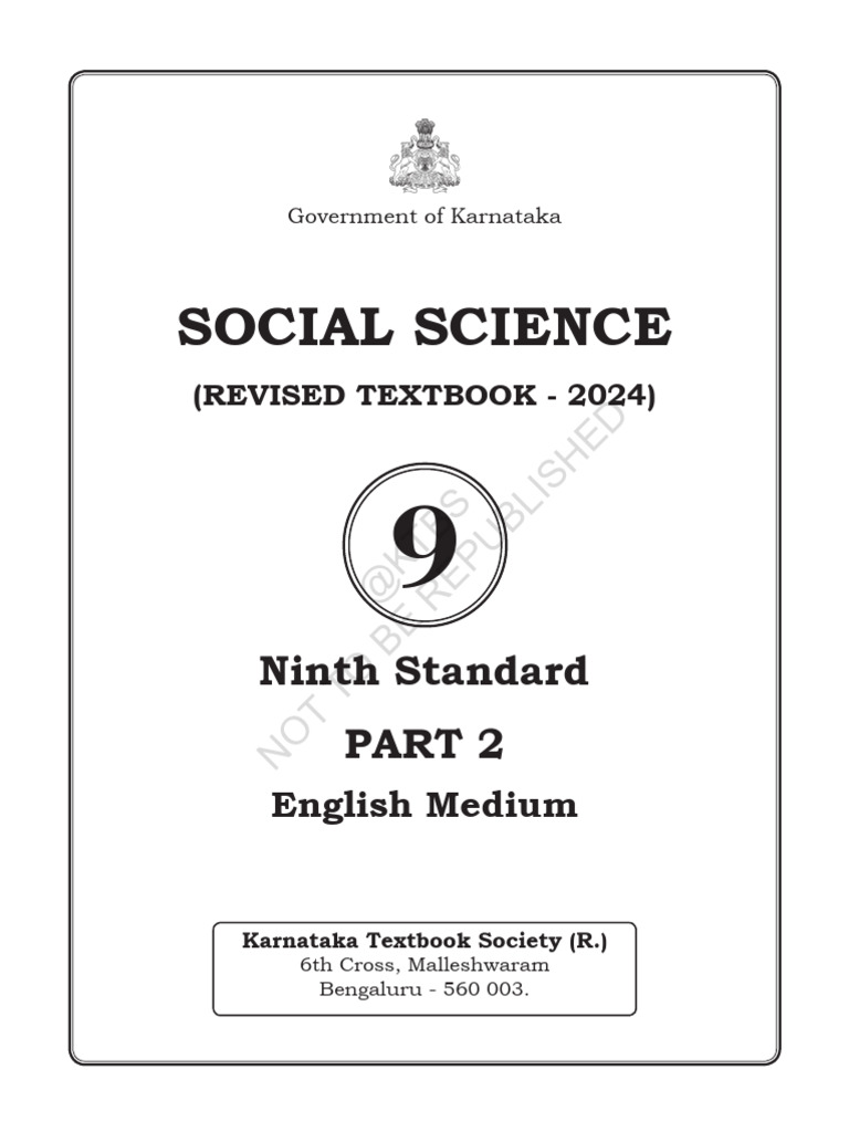 Social Class 9 Part 2 Karnataka Syllabus | PDF