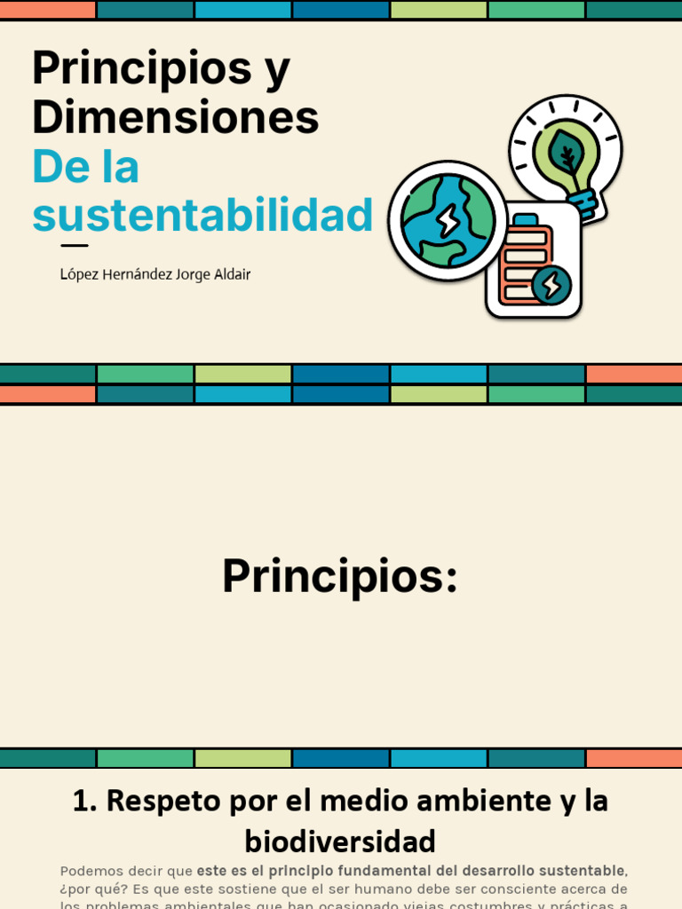 Principios y Dimensiones de La Sustentabilidad | PDF | Sustentabilidad | Residuos