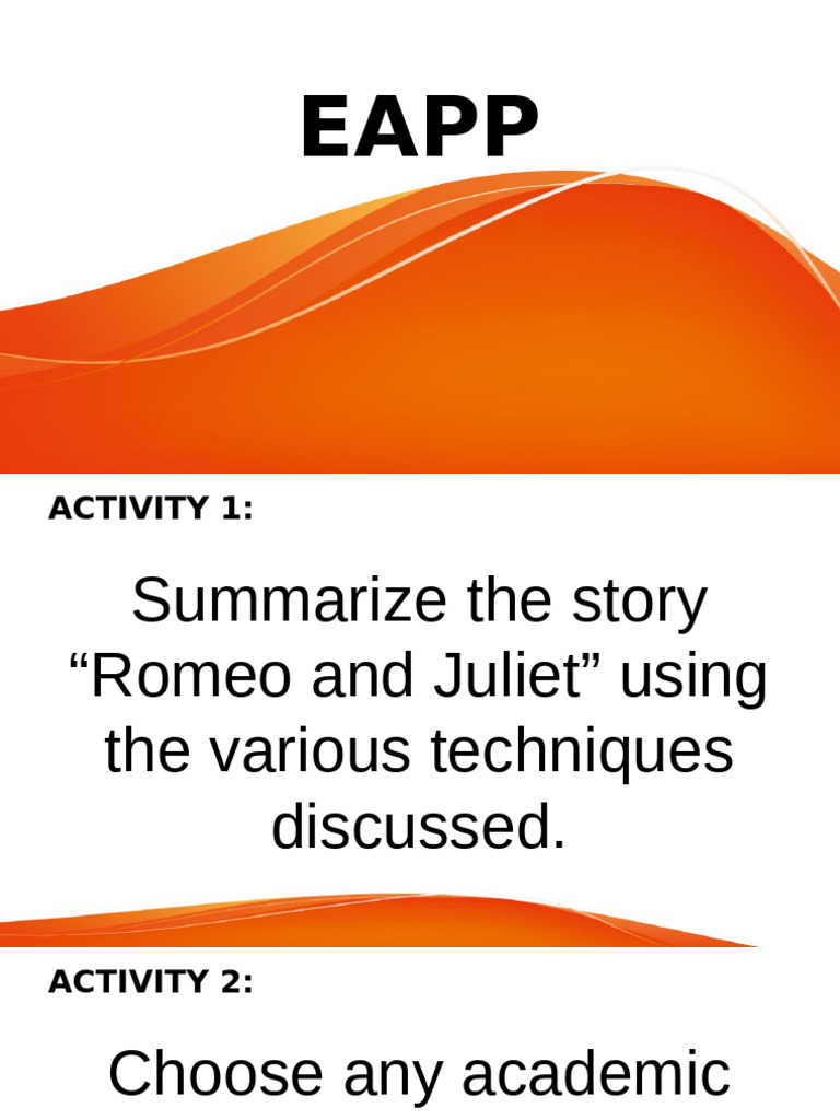 EAPP Activity | PDF