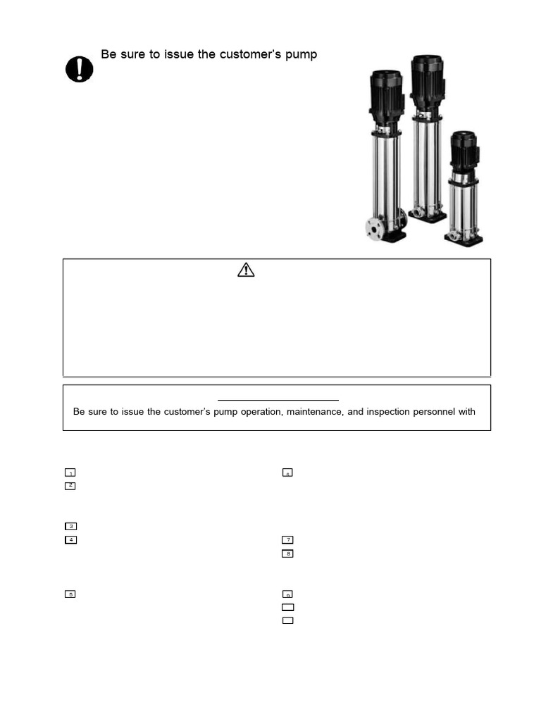 EBARA_Manual_for_EVM(G) | PDF | Pump | Valve