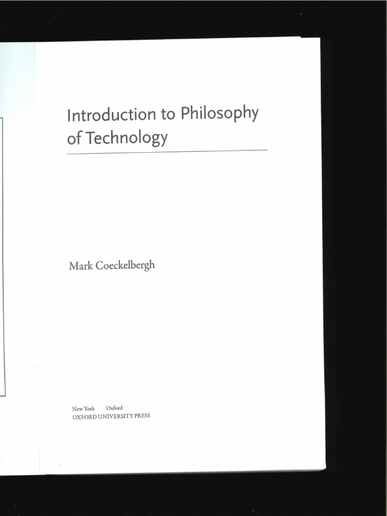 Introduction to Philosophy of Technology | PDF