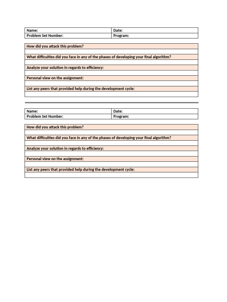 Reflection Statement Template | PDF