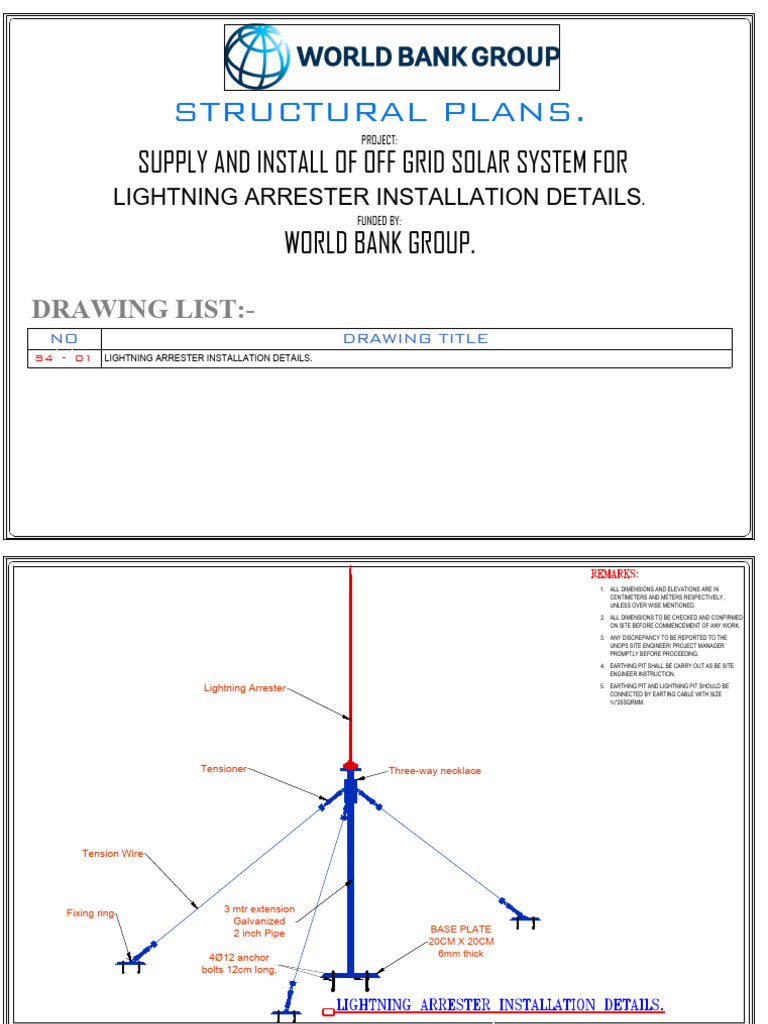 All Lots - Drawings - Lighting Arrester Installation Details | PDF | Power (Physics ...