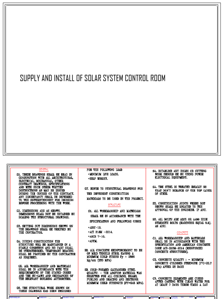 All Lots - Drawing - Batteries & Control Room 4X3 | PDF | Concrete | Mechanical Engineering