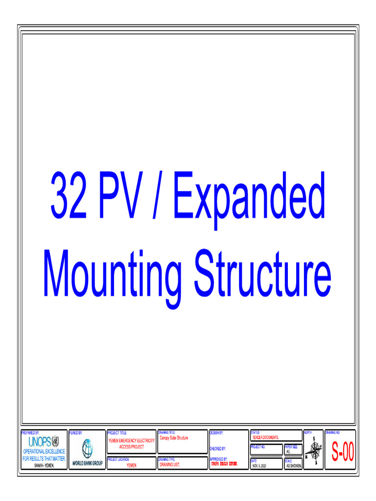 All Lots - Drawing - 32 PV Modules or More Canopy Mounting Structure | PDF