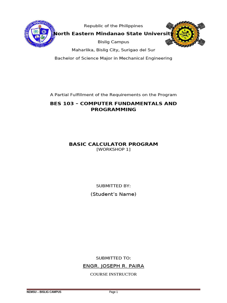 GUIDE_workshop 1 | PDF