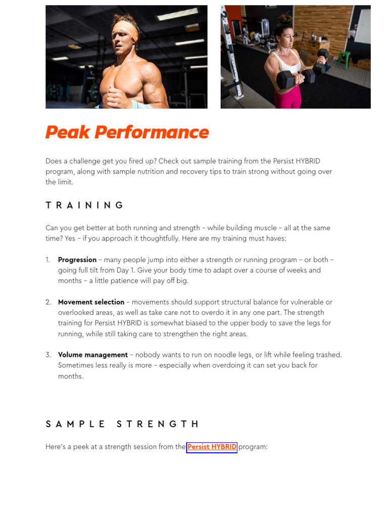 fbb-peakperformer | PDF | Meal | Lunch