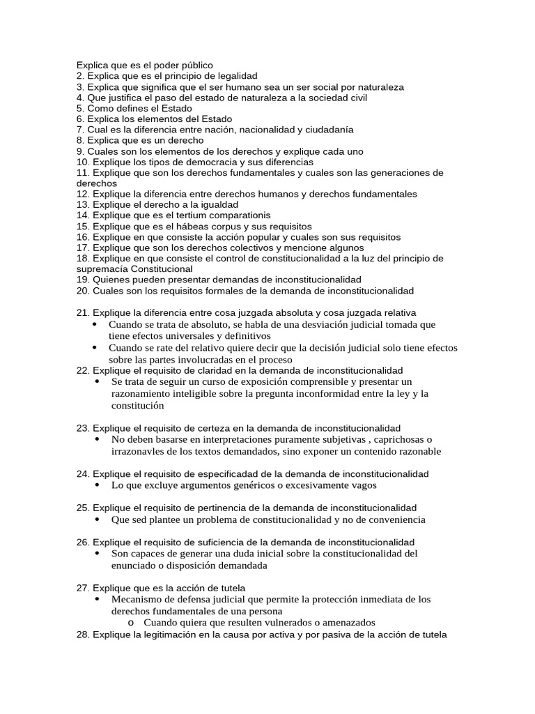 Conceptos Clave del Derecho Constitucional | PDF | Constitución | Estado (política)