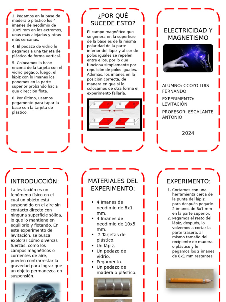 Experimento de Magnetimo | PDF | Imán | Magnetismo