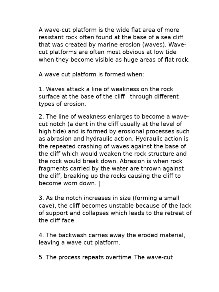 Understanding Wave-Cut Platforms | PDF