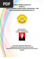 2 Contoh Jurnal Modul 2 PPG 2025 Pembelajaran Sosi | PDF