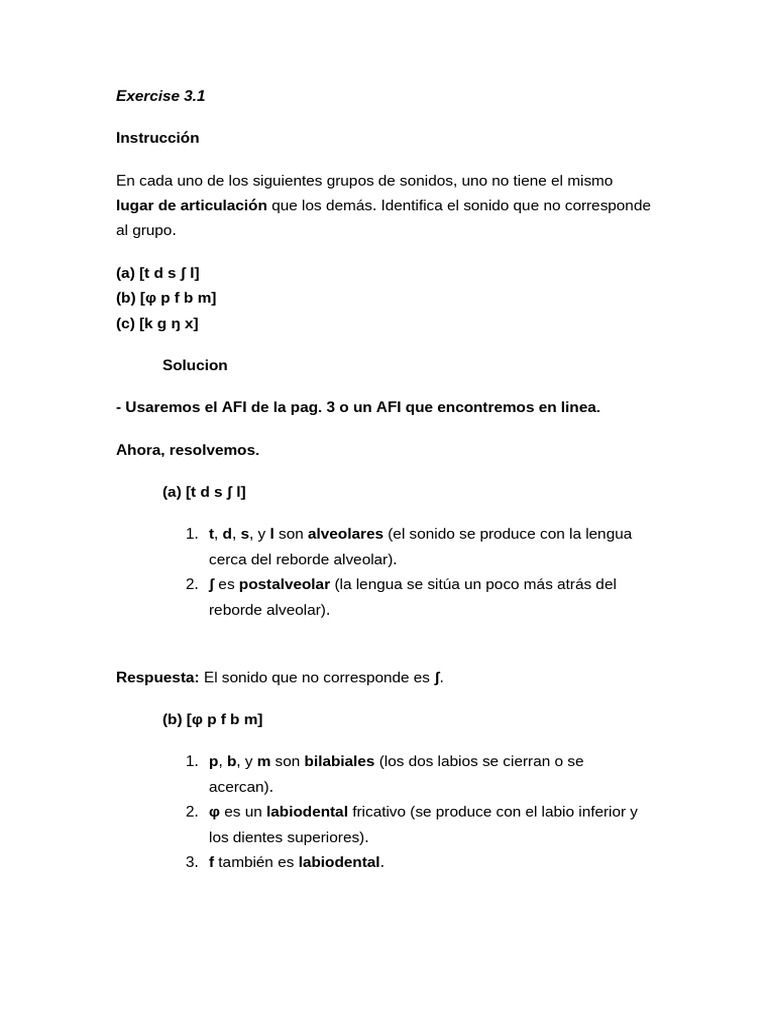 Ejercicios Cap 3 y 4 | PDF | Voz humana | Fonética