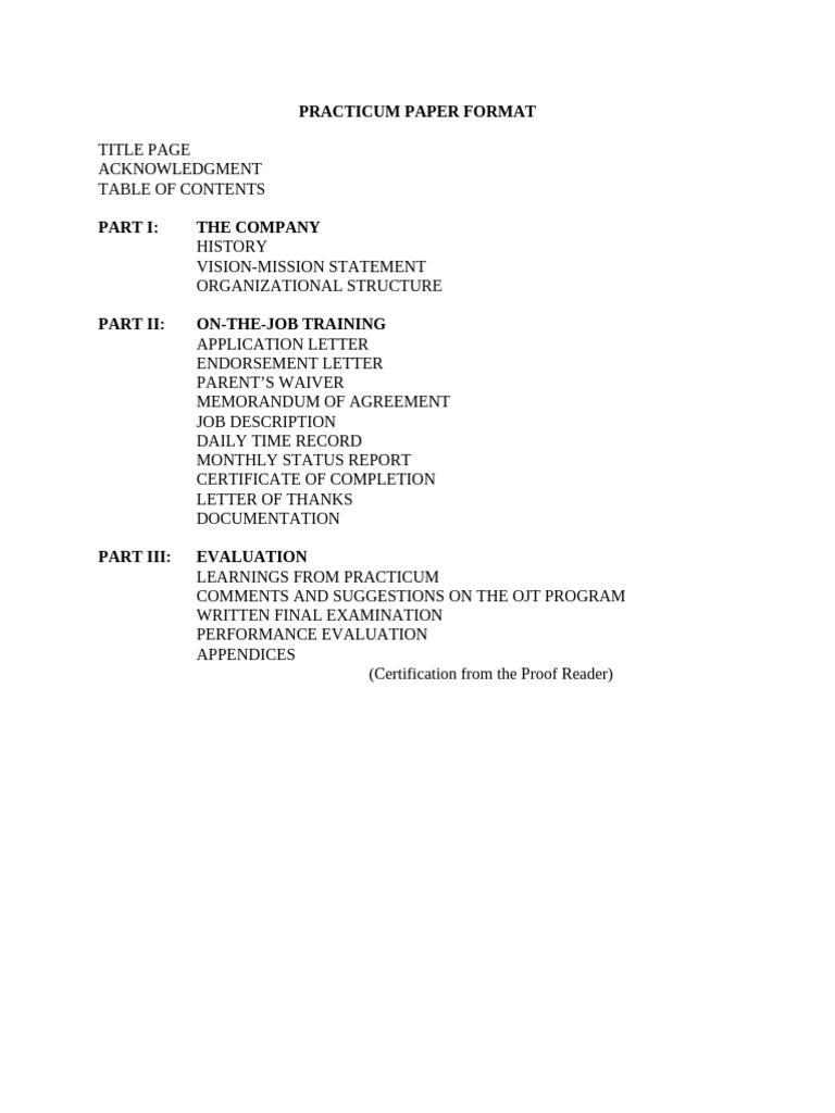 Practicum Guide for Business Students | PDF