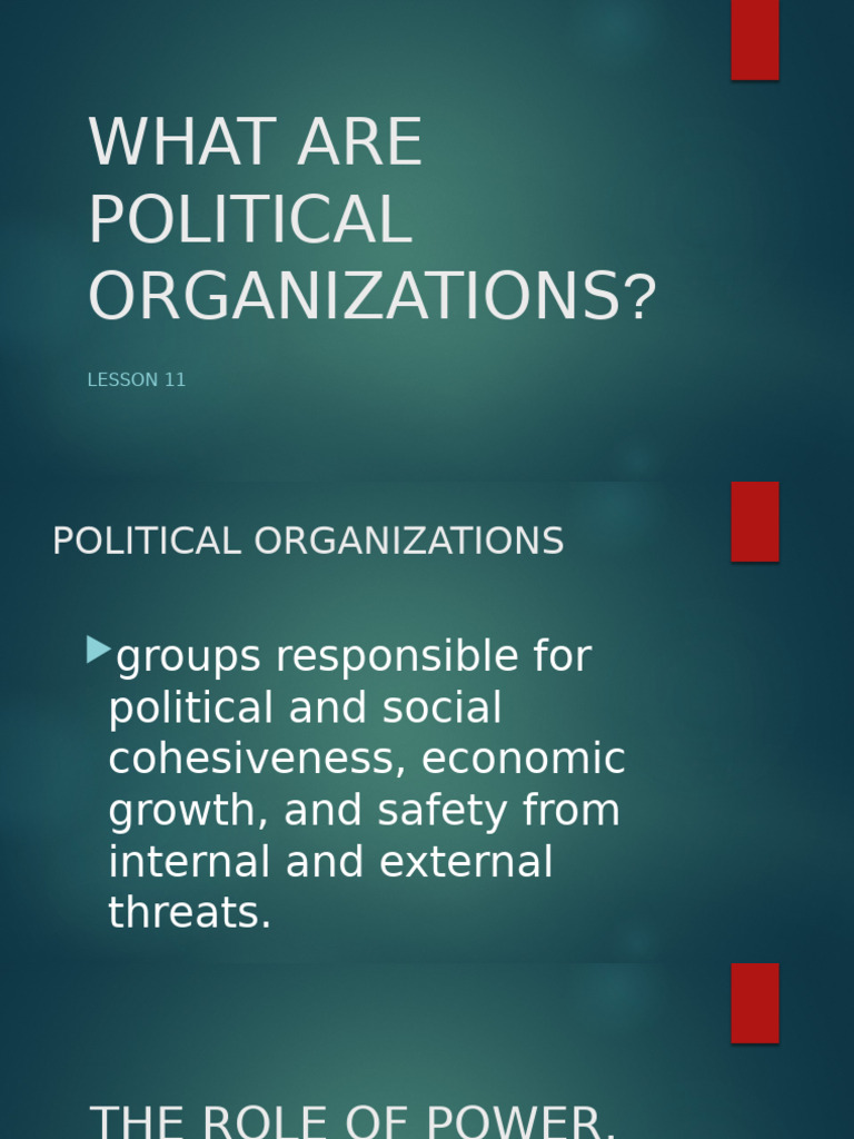 Political Organizations | PDF | State (Polity) | Tribe