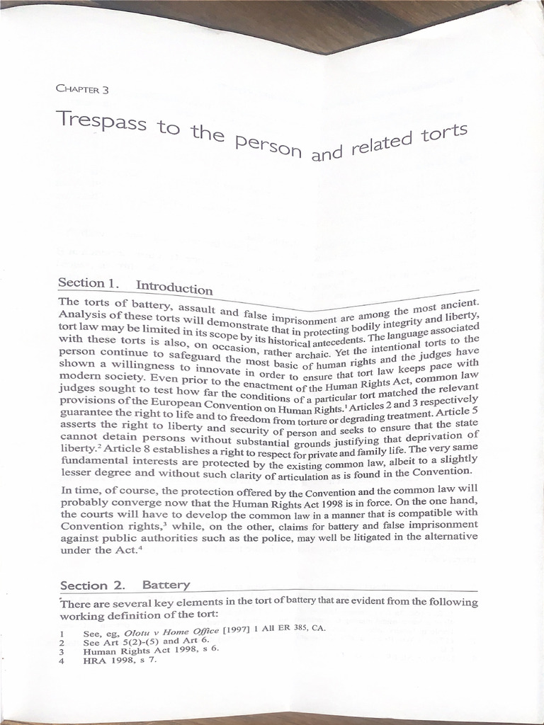 Law of Torts (Street On Torts) | PDF