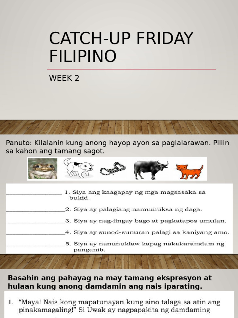 Catch-Up Friday Filipino | PDF